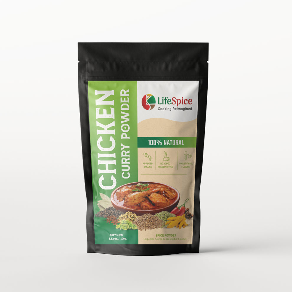 Lifespice Chicken curry powder - 100g pouch | With Natural ...
